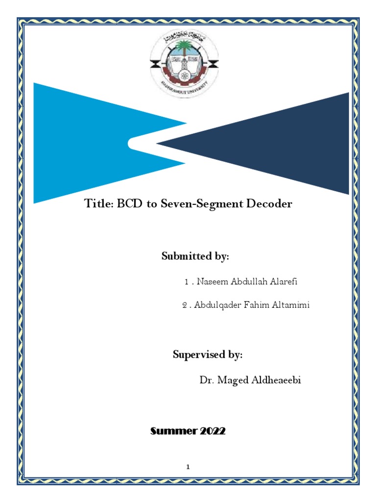 BCD To 7-Segment Decoder (1) - 2 | PDF