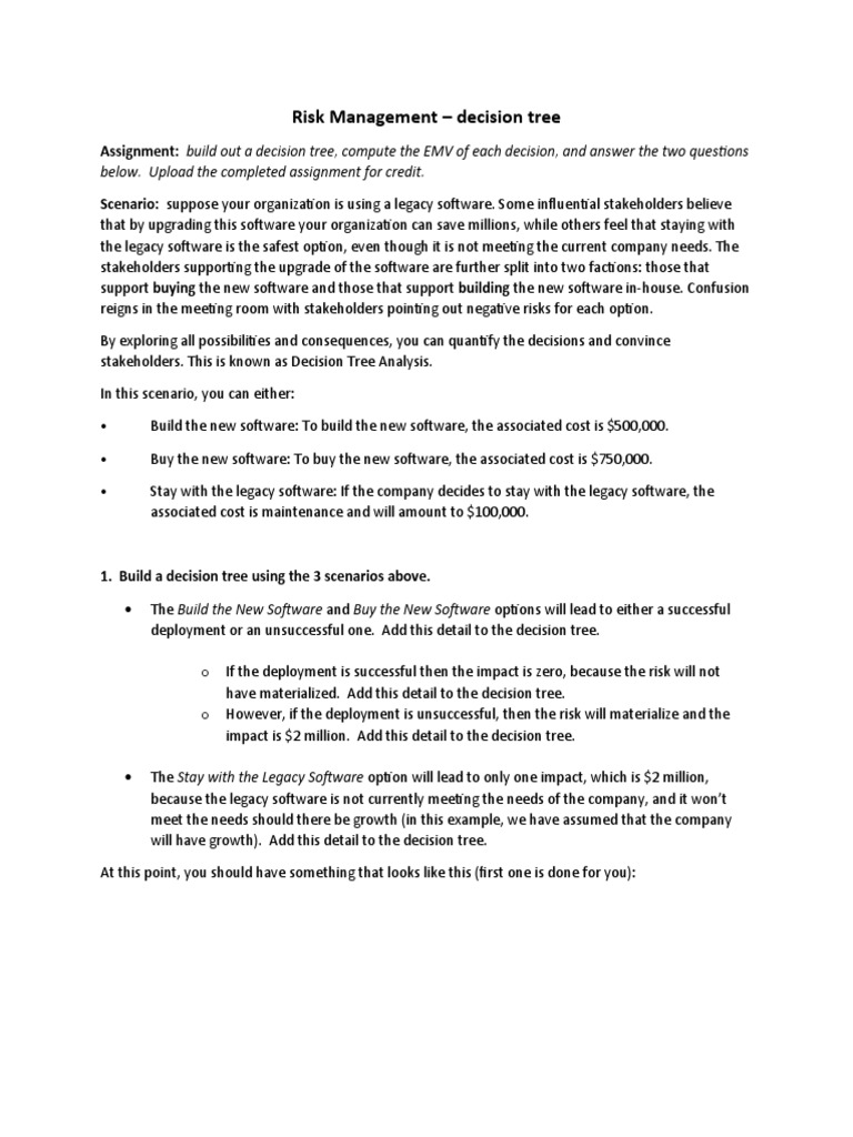 Mgt 244 Risk Management - decision tree-3-1 (3) | PDF