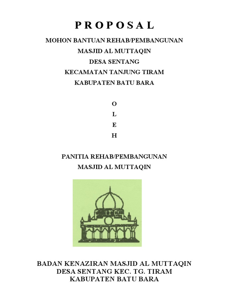 Proposal BKM Al Muttaqin Desa Sentang2 | PDF