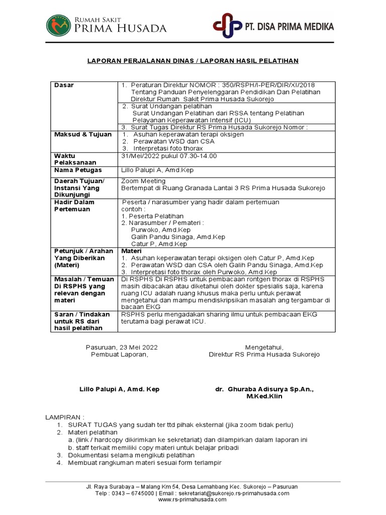 Form Nota Dinas 2022 H6 31.05.2022 | PDF