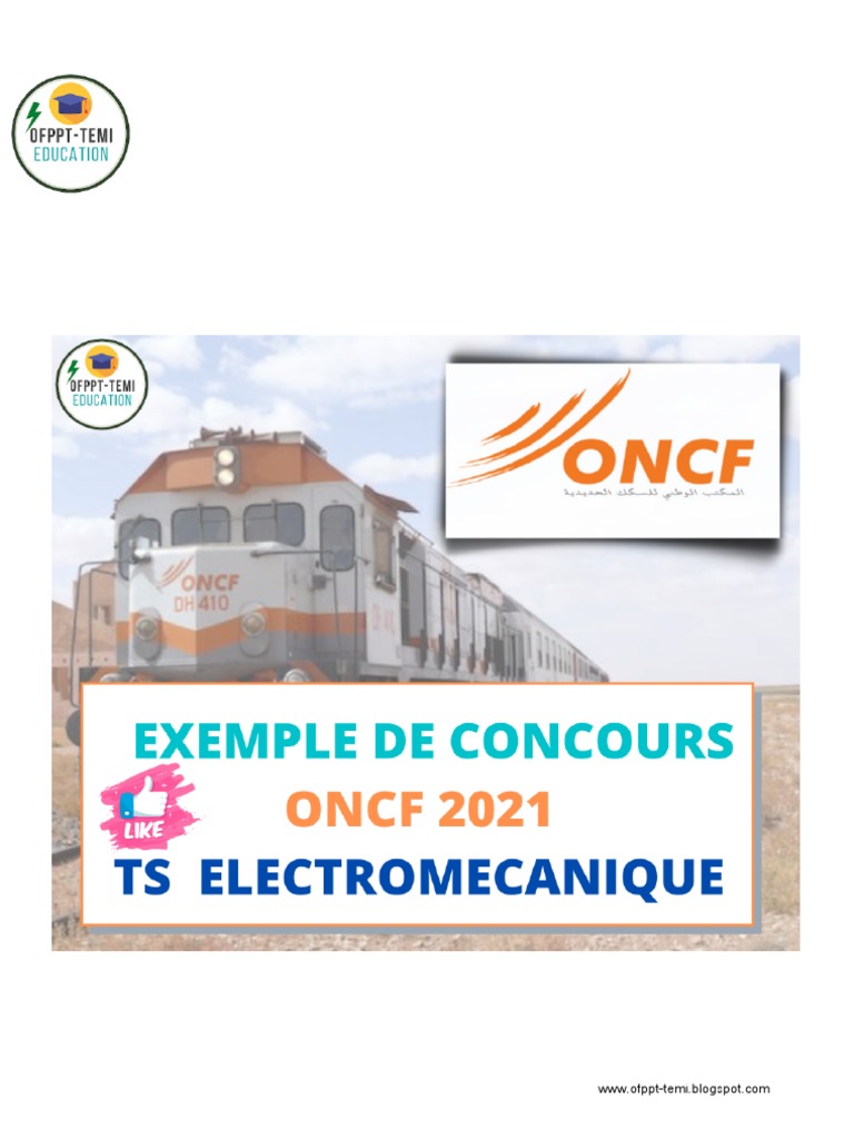 Exemple Concours Oncf Juin 2021 | PDF Exemple Concours Oncf Juin 2021 | PDF