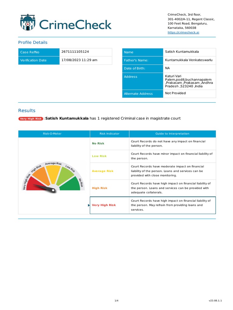 Satish Kuntamukkala CC Report | PDF | Tribunal | Jurisdiction