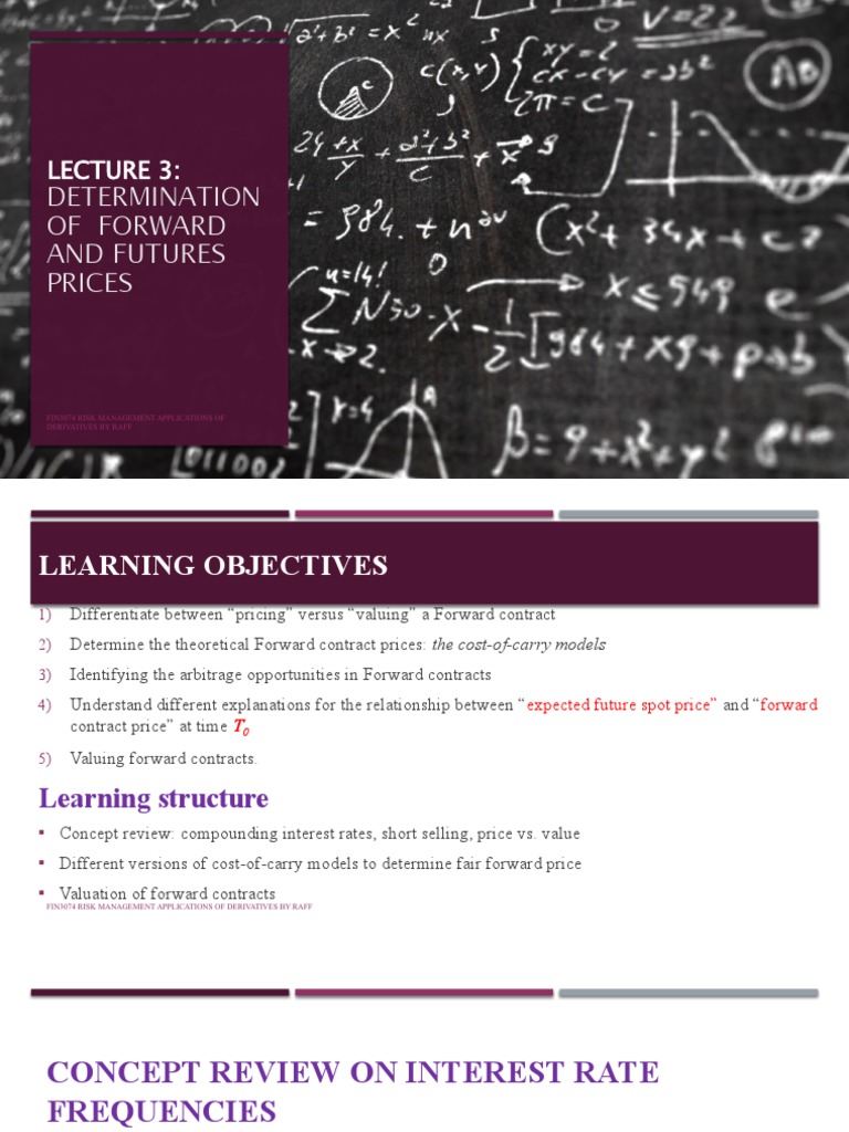 LECTURE WEEK 3 Deriv | PDF