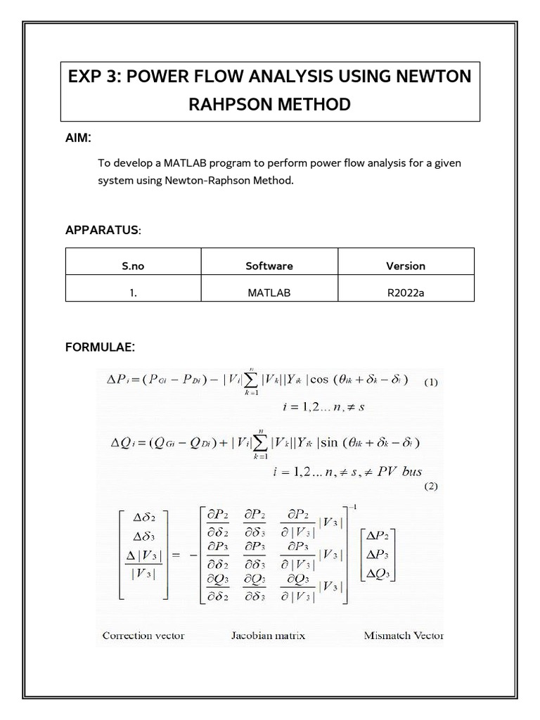 Experiment 3 - Newton Raphson | PDF