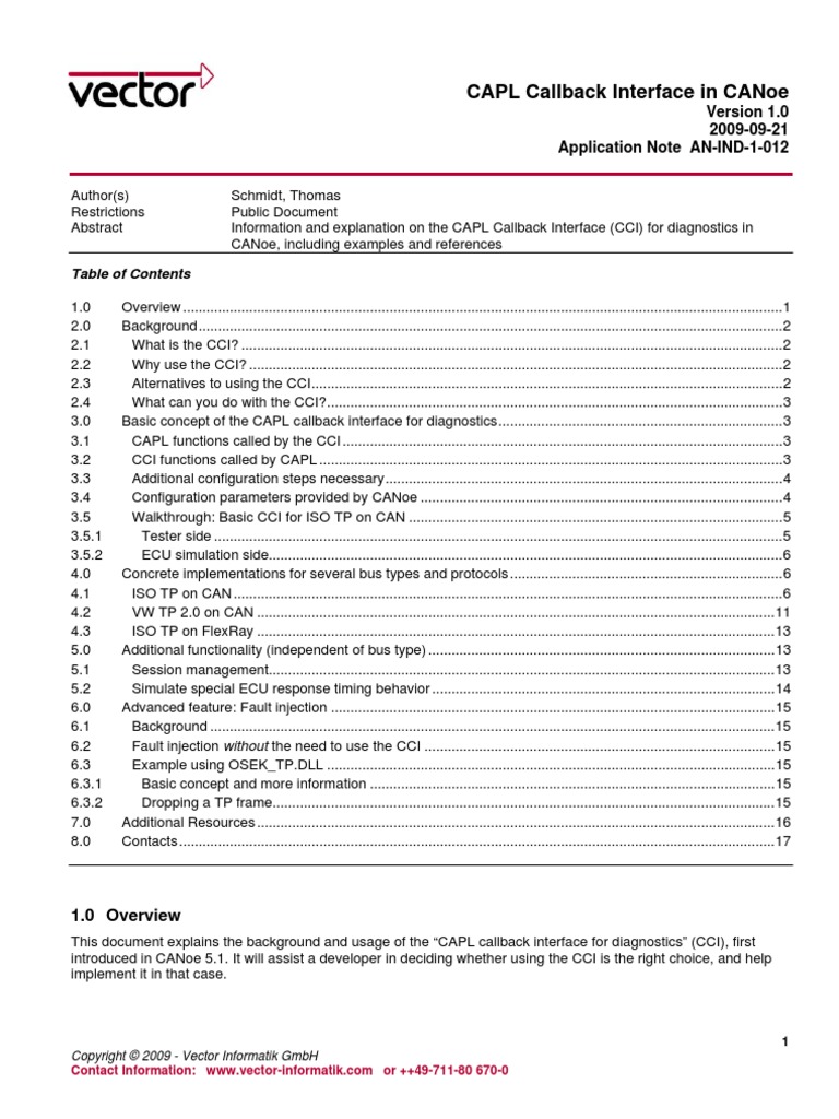 AN-IND-1-012 CAPL Callback Interface | PDF