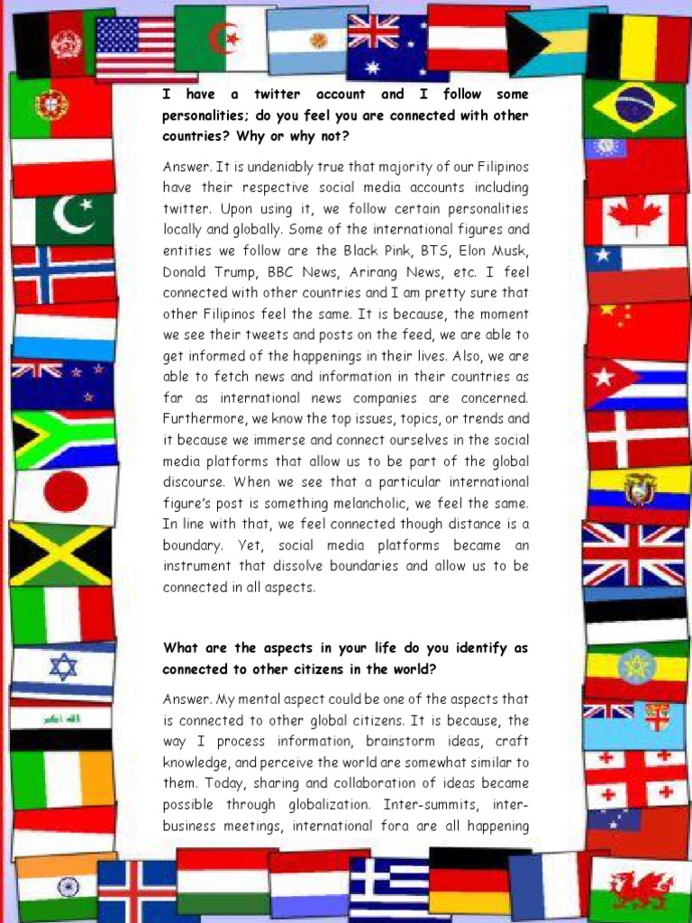 Activity in Globalization | PDF | Social Media | Popular Culture ...