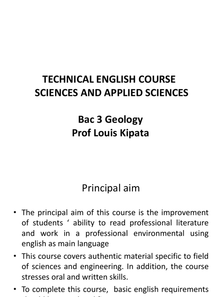Technical English 1 | PDF | Rock (Geology) | Minerals