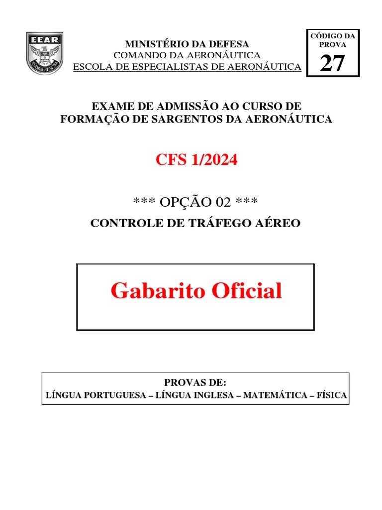 Prova - Cfs 1 2024 - Cod - 27 - 03 07 2023 10 14 33 | PDF