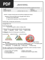 Food Pyramid Worksheet Template | PDF