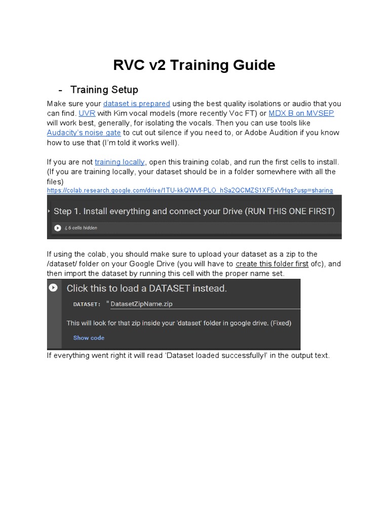 Training RVC v2 Models Guide (By Kalomaze) | PDF Training RVC v2 Models Guide (By Kalomaze) | PDF