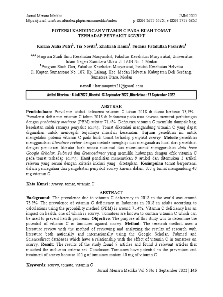 Potensi Vit C Scurvy | PDF