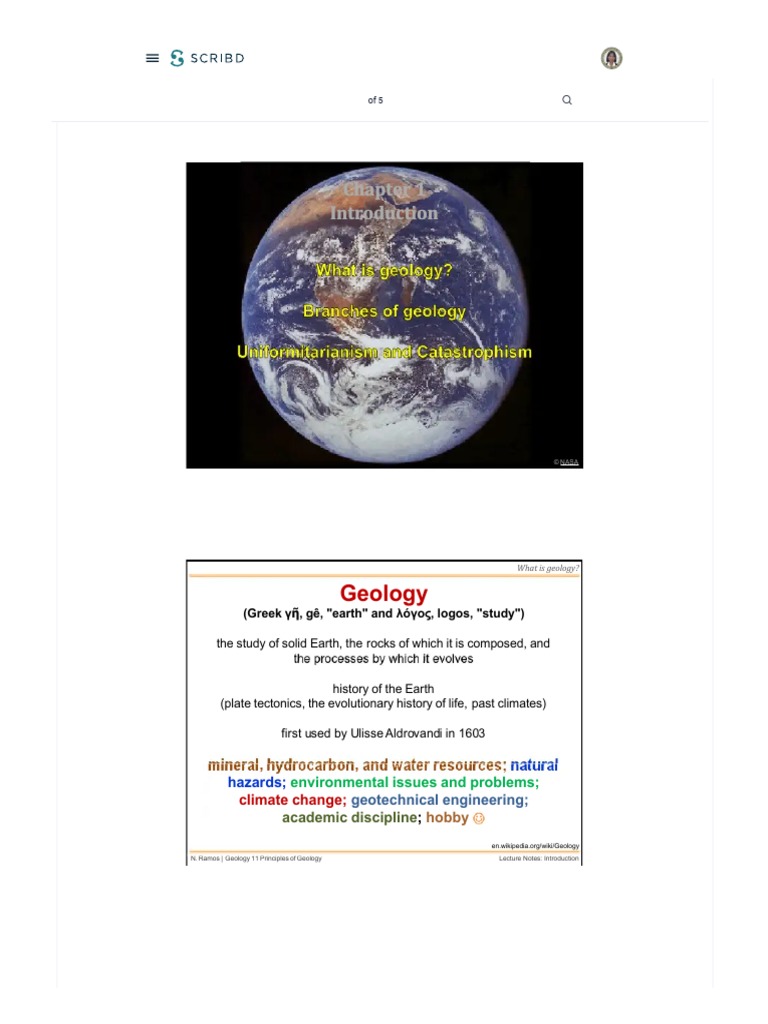 Introduction to Geology Principles | PDF | Geology | Earth Sciences