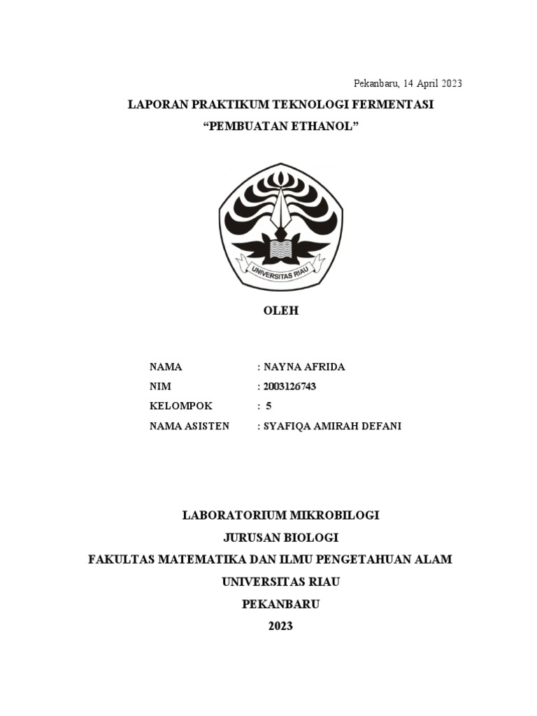 Proses Pembuatan Bioetanol dari Limbah | PDF | Sains & Matematika