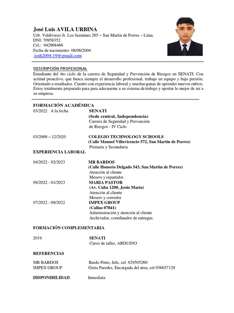 Jose Avila CV | PDF