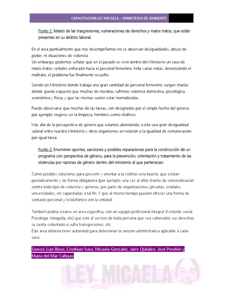 Capacitacion Ley Micaela | PDF