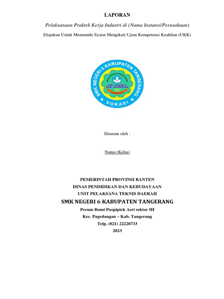 Panduan Laporan Praktek Kerja Industri 2023 | PDF
