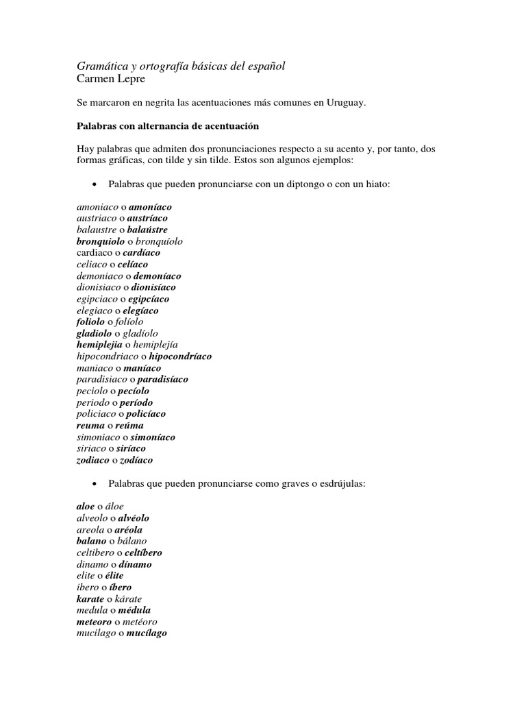 Palabras Con Doble Grafia CLepre | PDF