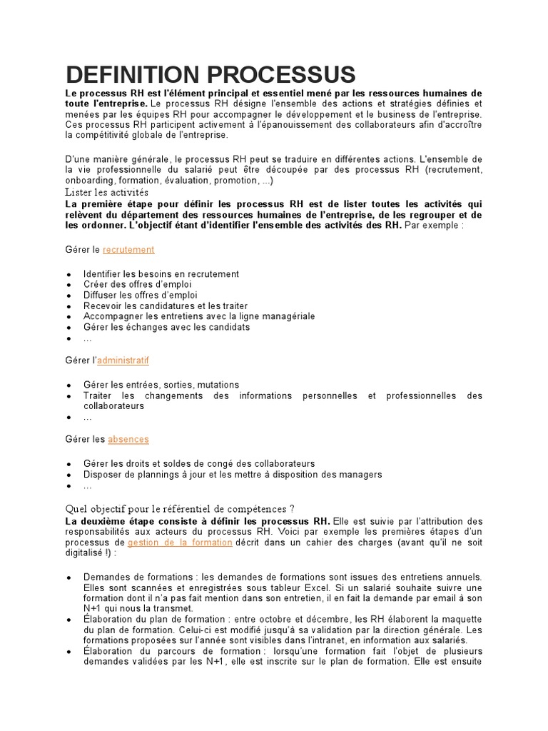 Procedure RH | PDF | Gestion des ressources humaines | Recrutement