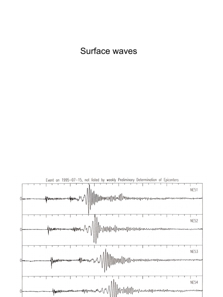 Surface Wave | PDF | Waves | Applied And Interdisciplinary Physics