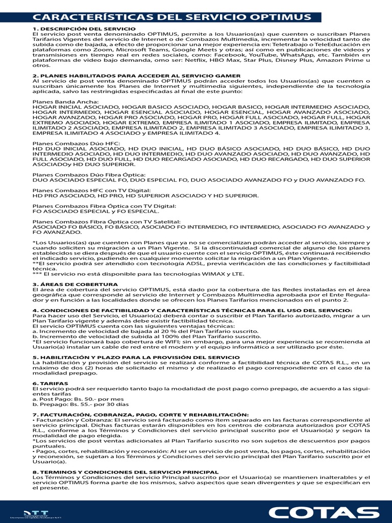 Plan Optimus | PDF | Internet | Tecnología digital