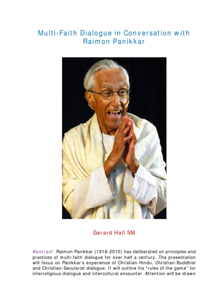 Multi Faith Dialogue Panikkar | PDF | Religion & Spirituality