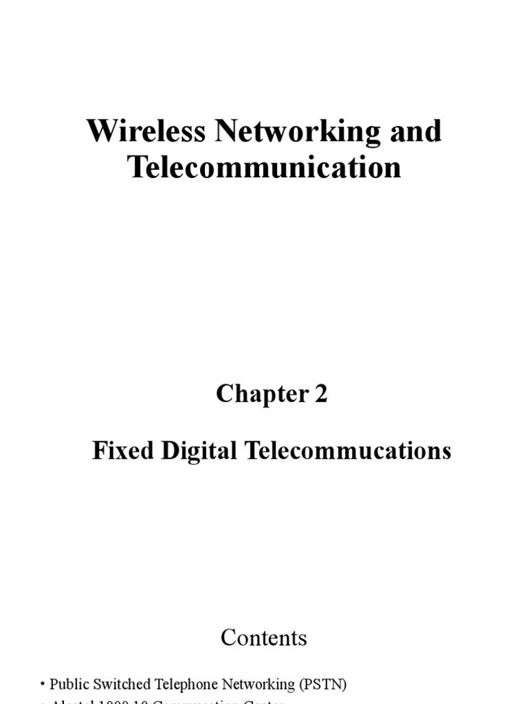 Digital Telecommunications Overview | PDF