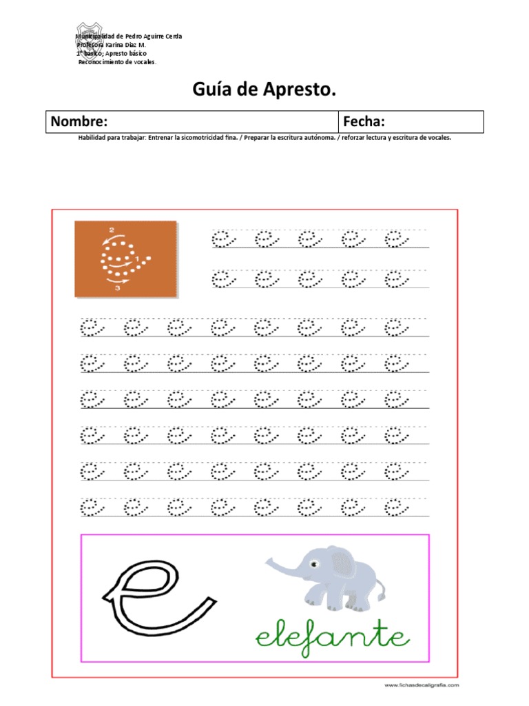 Guía de Apresto 8 | PDF
