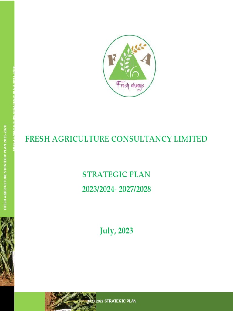 STRATEGIC PLAN 2023-2028 Amended | PDF | Strategic Planning | Agriculture