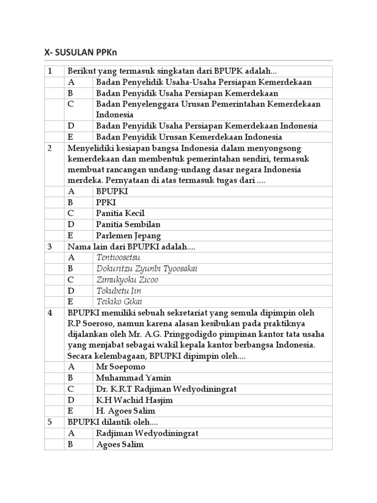 1.B.SUSULAN PPKN X | PDF