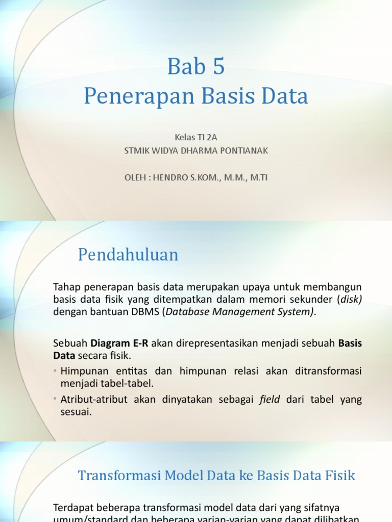 Penerapan Basis Data-1 | PDF