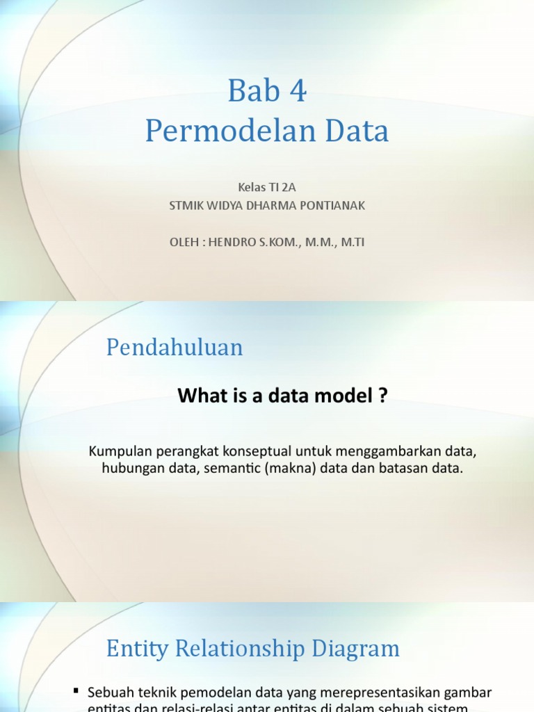 Permodelan Data | PDF