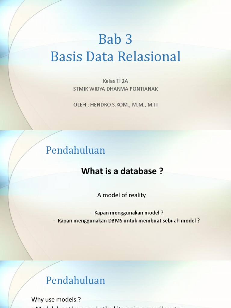 Basis Data Relasional | PDF