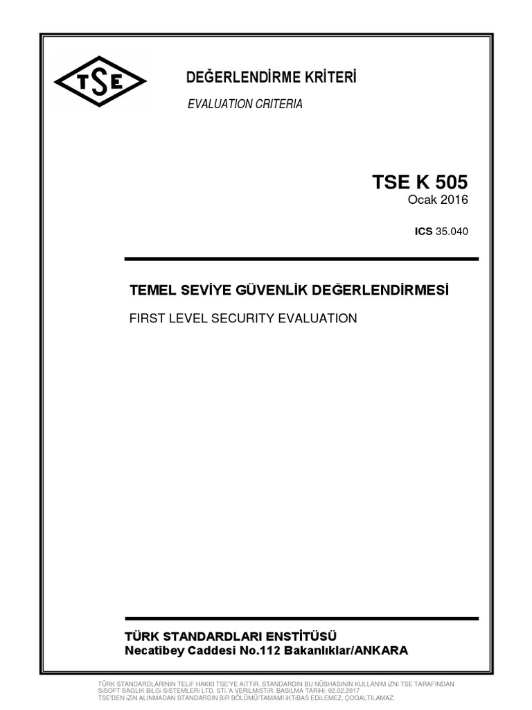Tse K 505 | PDF