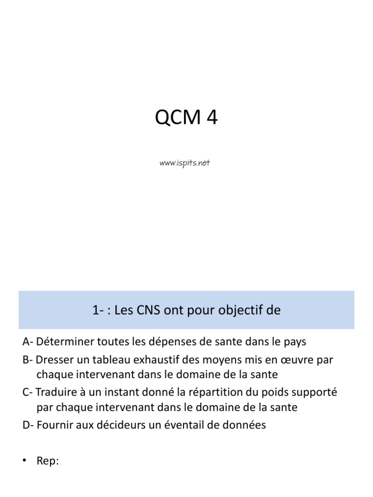 QCM 4 | PDF
