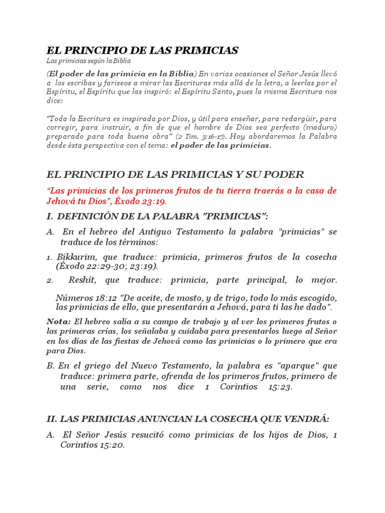 PRIMICIAS | PDF | Biblia | Jesús