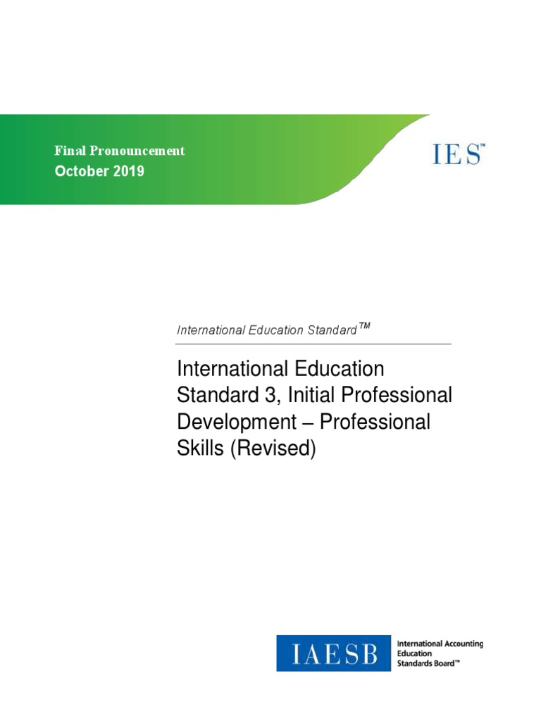IAESB IES 3 Professional Skills | PDF | Accounting | Communication