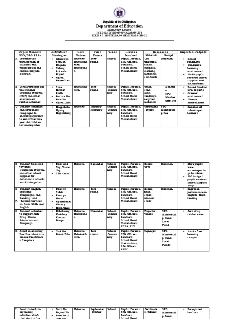 SPG-ACTION-PLAN | PDF