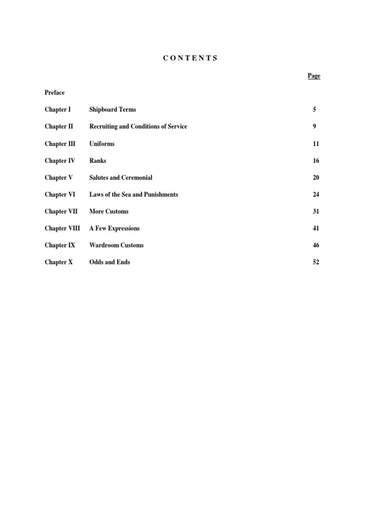 Customs of The Navy | PDF