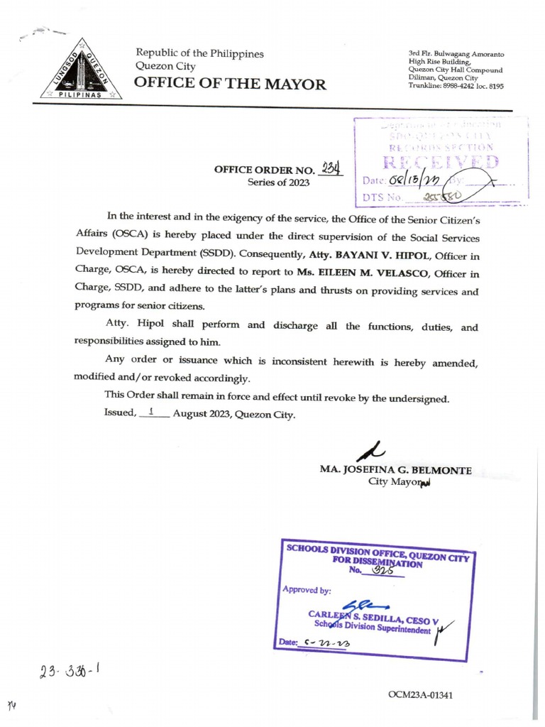 Office Order No. 234 | PDF