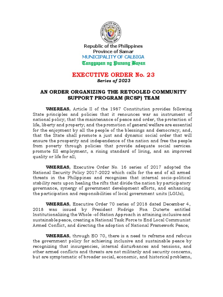 Eo 23 2023 RCSP | PDF | Science & Mathematics