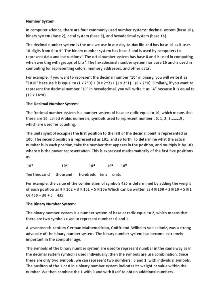 Number System | PDF | Numbers | Elementary Mathematics