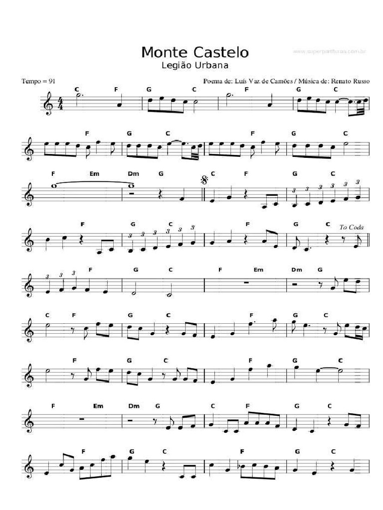 Monte Castelo - Partitura | PDF