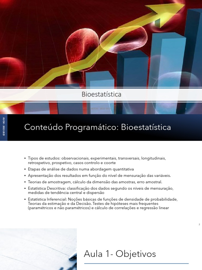 Aula 1 | Download grátis PDF | Bioestatística | Estatísticas