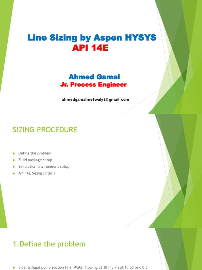 Line Sizing by Aspen HYSYS | PDF