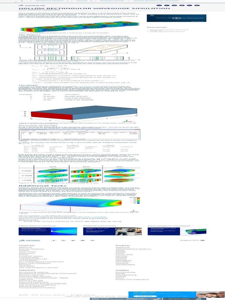 Hollow Rectangular Waveguide | PDF | Science & Mathematics