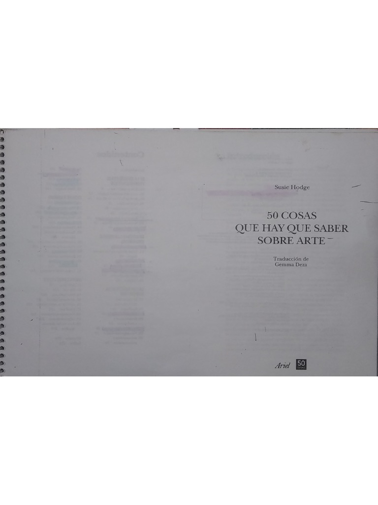 50 Cosas Que Hay Que Saber Sobre Arte Susie Hodge Pdf