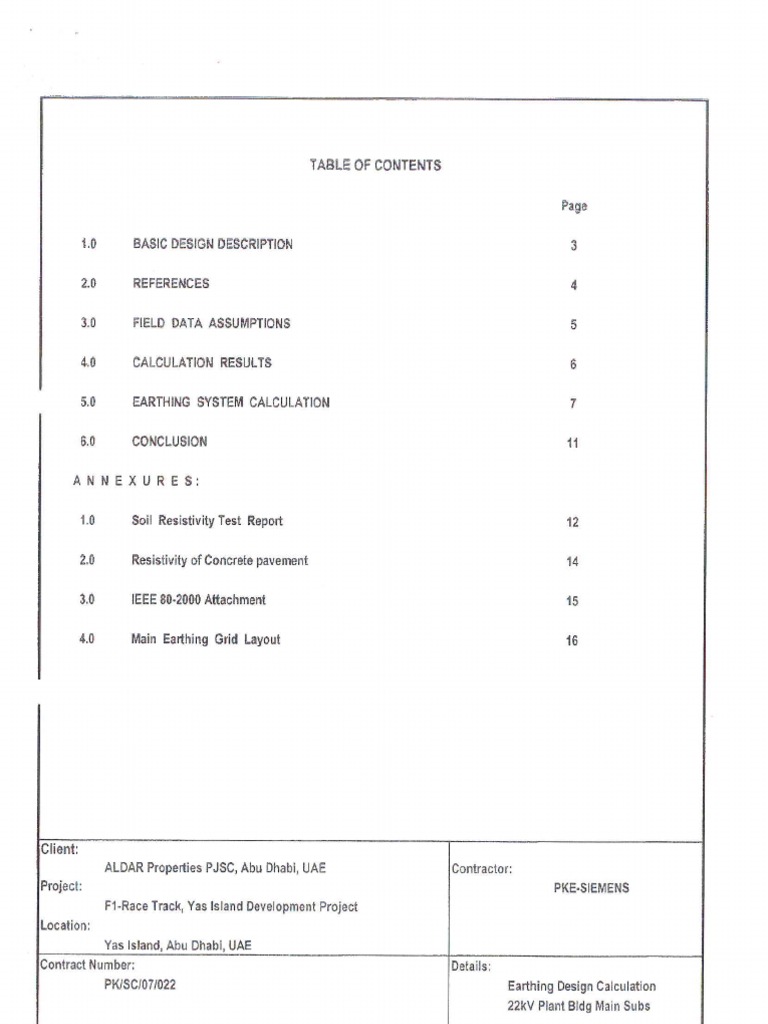 Earthing Calculation