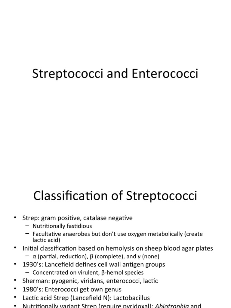 Strep and Enterococci | Download Free PDF | Streptococcus | Medical ...