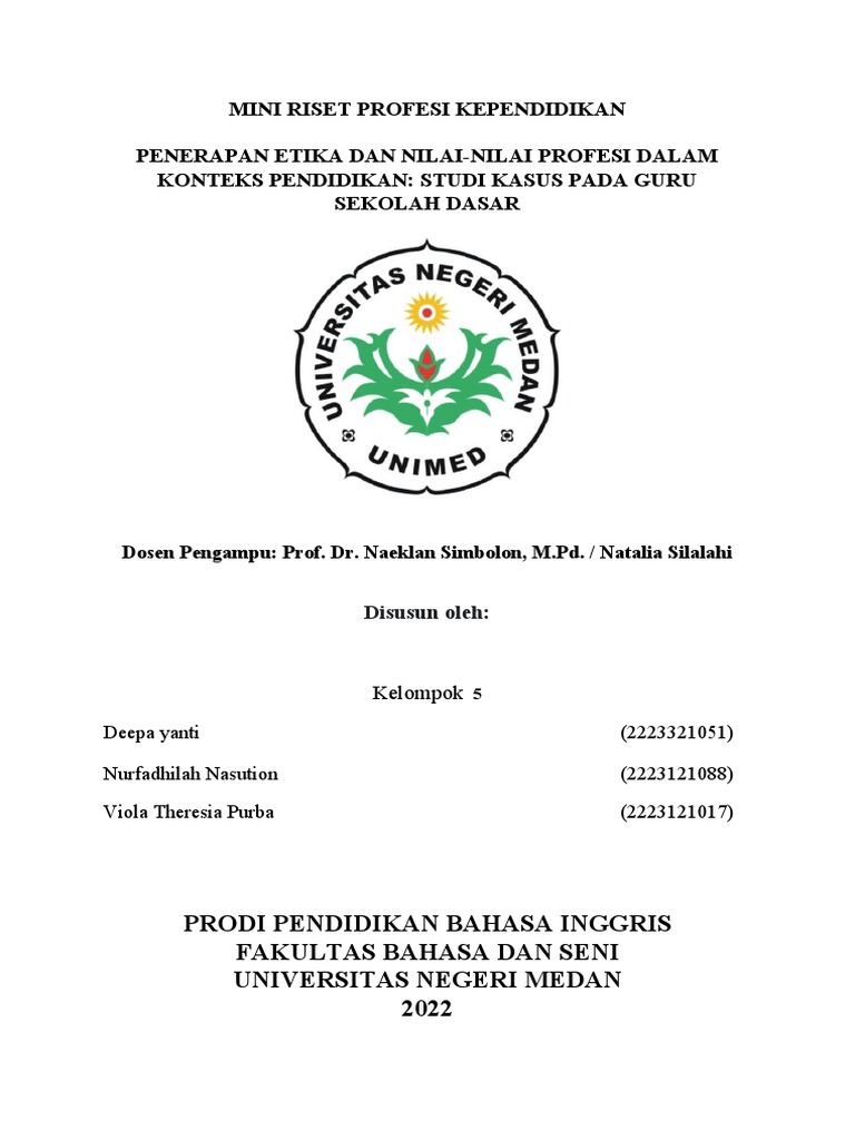 Mini Riset Profesi Kependidikan Kelompok 5 | PDF