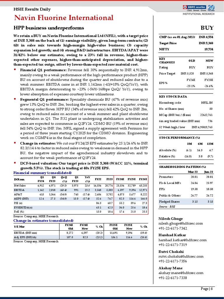 Navin Fluorine Report | PDF